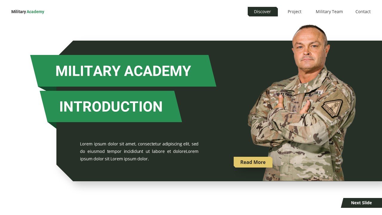 Military Academy - Military Powerpoint Templates, Presentation Templates