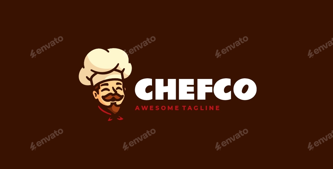 Chef Mascot Cartoon Logo Template, Logo Templates | GraphicRiver
