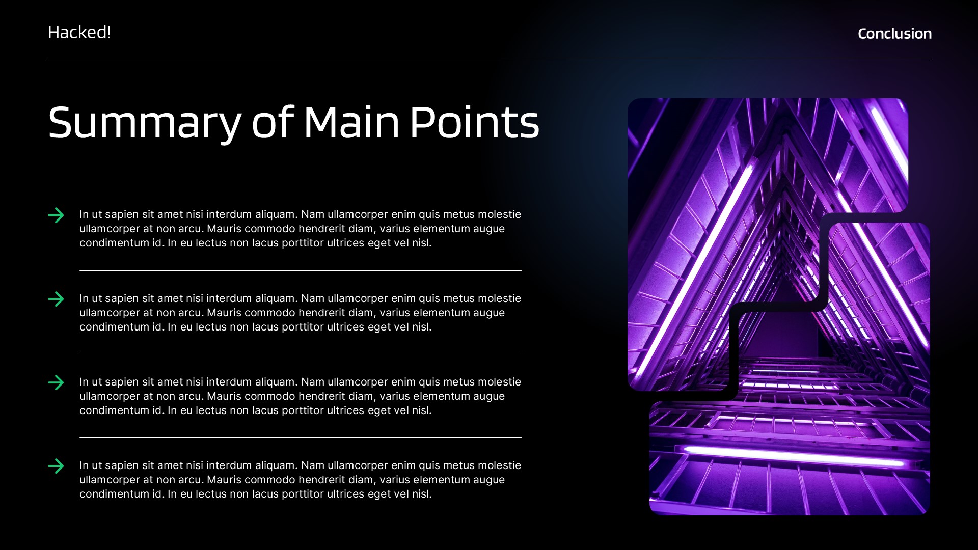 Hacked - Cyber Security Powerpoint Template, Presentation Templates
