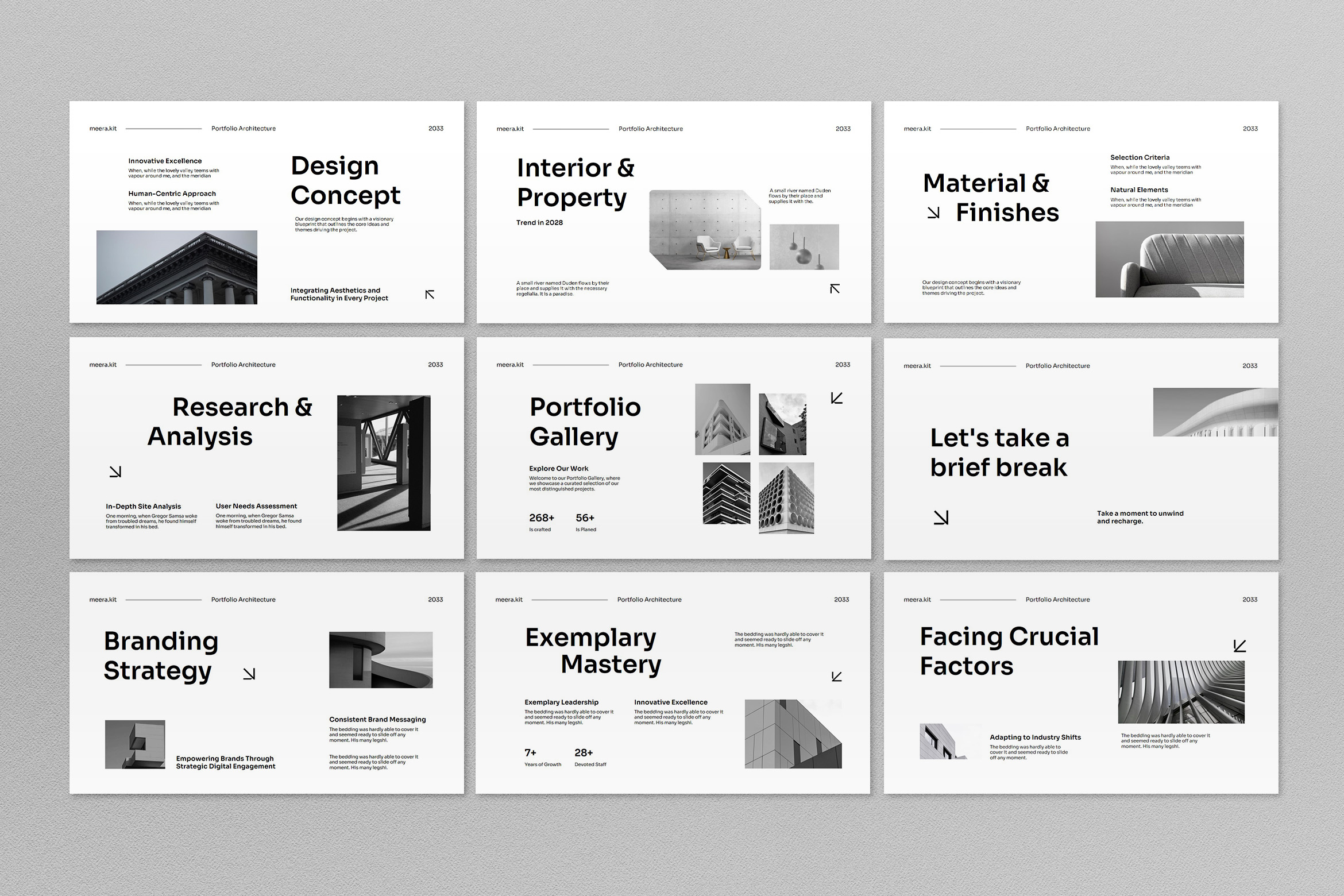 White Minimalist Architecture Portfolio Presentation, Presentation ...