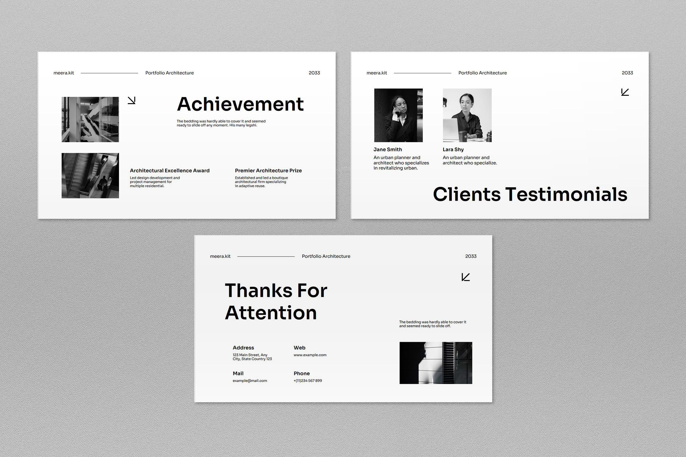 White Minimalist Architecture Portfolio Presentation, Presentation ...