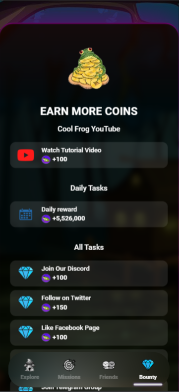 CoolFrog Tap2Earn Clicker Game With Telegram Mini App + API + Bot by ...