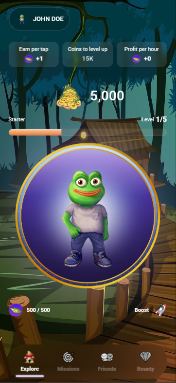CoolFrog Tap2Earn Clicker Game With Telegram Mini App + API + Bot by ...