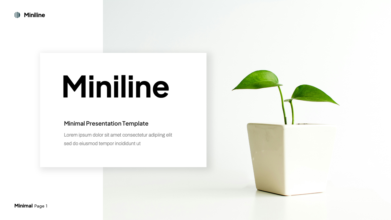 Miniline - Minimalist PowerPoint Template, Presentation Templates ...