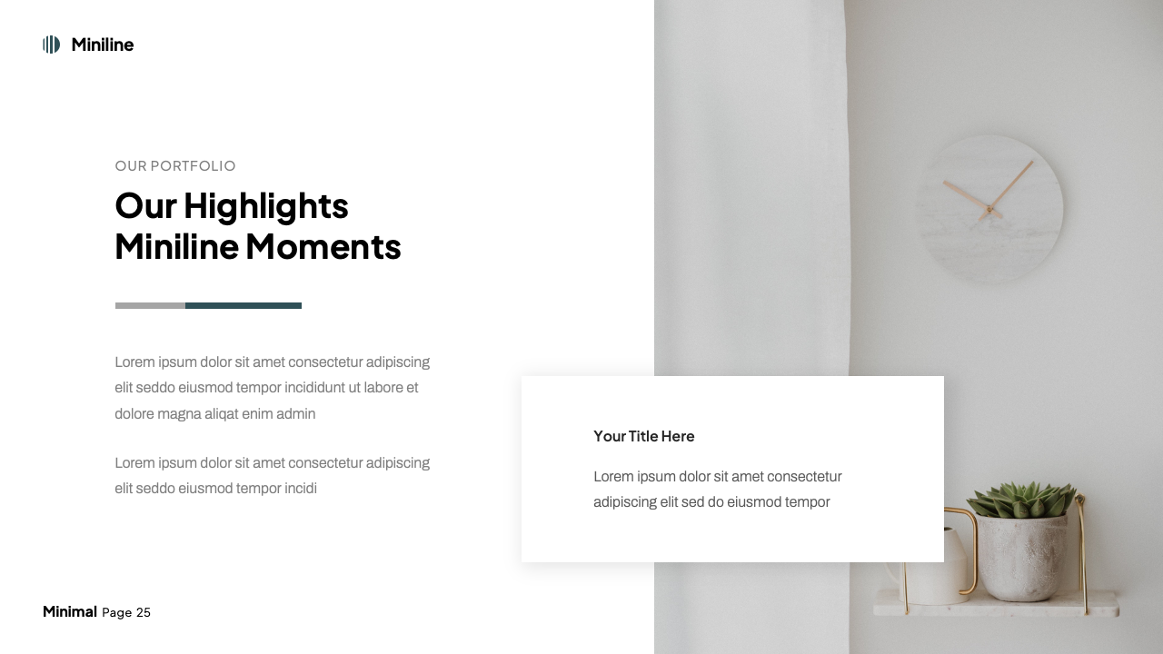 Miniline - Minimalist PowerPoint Template, Presentation Templates ...