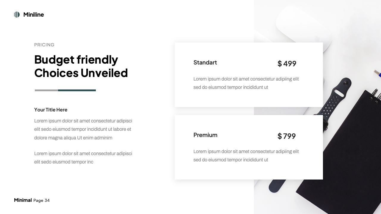Miniline - Minimalist PowerPoint Template, Presentation Templates ...