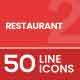 Restaurant Filled Line Icons, Icons | GraphicRiver