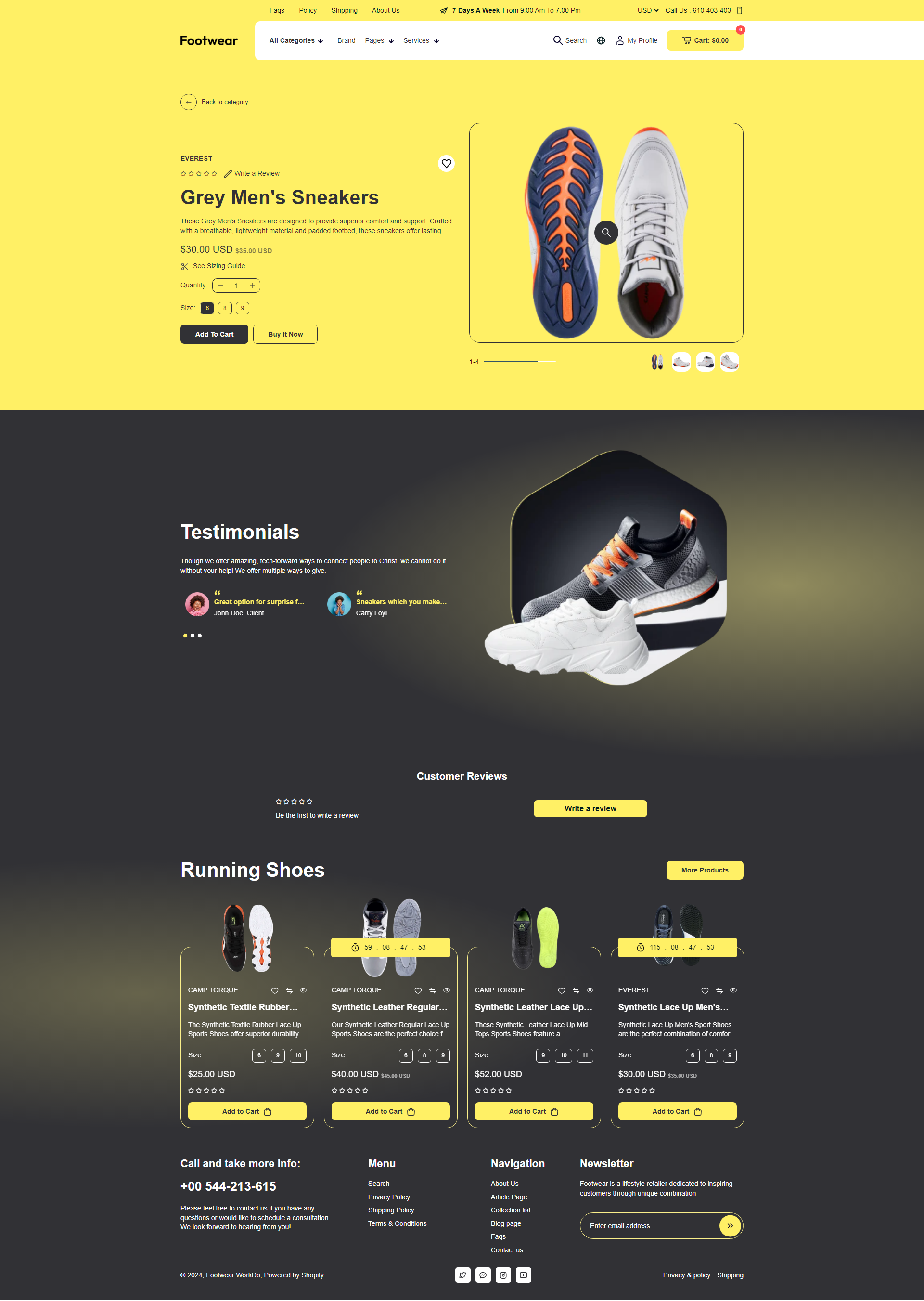 Footwear - Shoes Store Shopify 2.0 Responsive Theme by WorkDo | ThemeForest