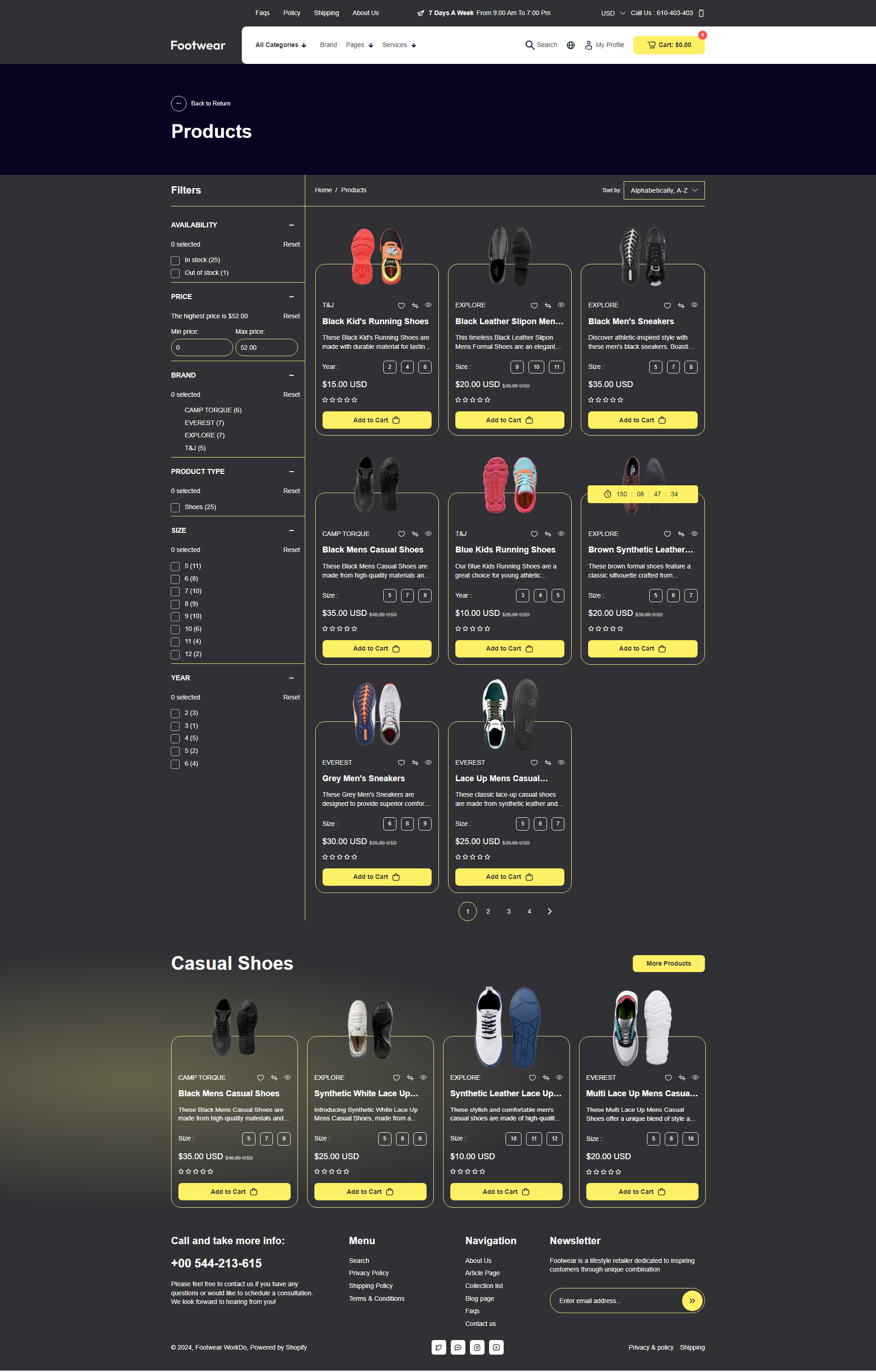 Footwear - Shoes Store Shopify 2.0 Responsive Theme by WorkDo | ThemeForest