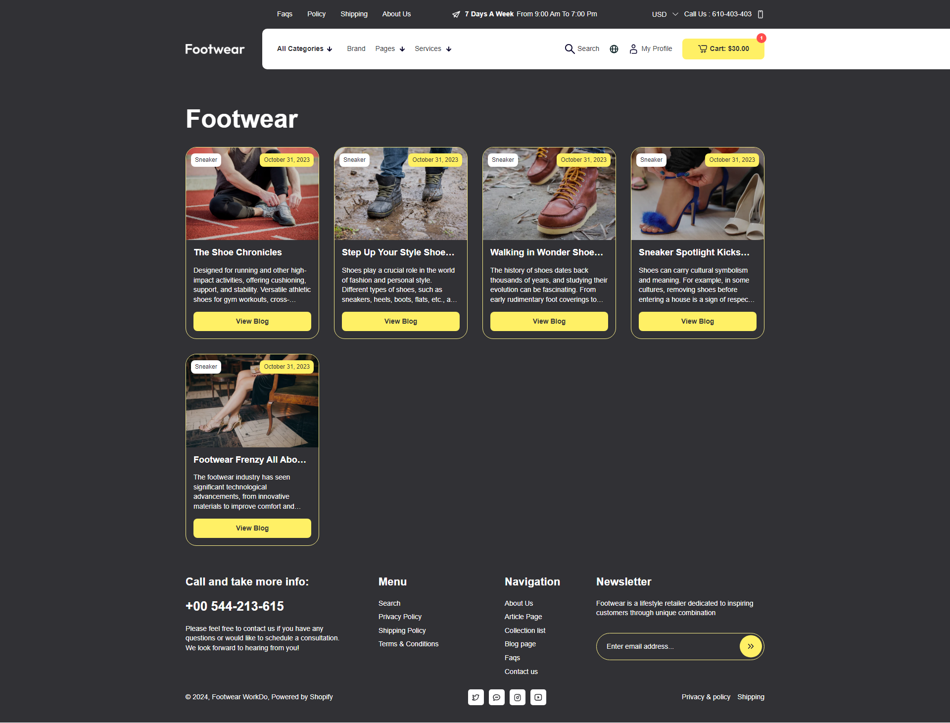 Footwear - Shoes Store Shopify 2.0 Responsive Theme by WorkDo | ThemeForest