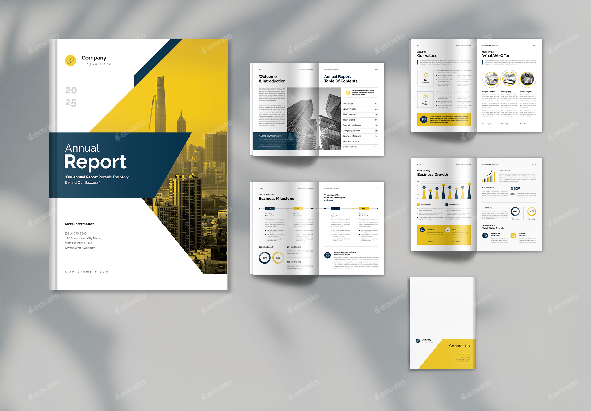 Annual Report Template, Print Templates | GraphicRiver