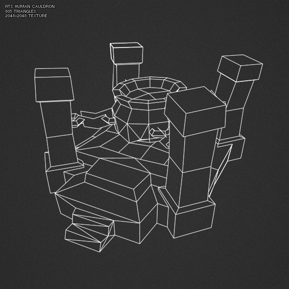 Low Poly RTS Human Cauldron by BITGEM | 3DOcean