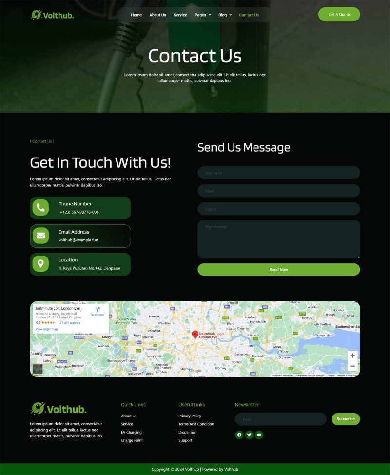 Volthub - EV Charging Station Elementor Template Kit by Kitpro | ThemeForest