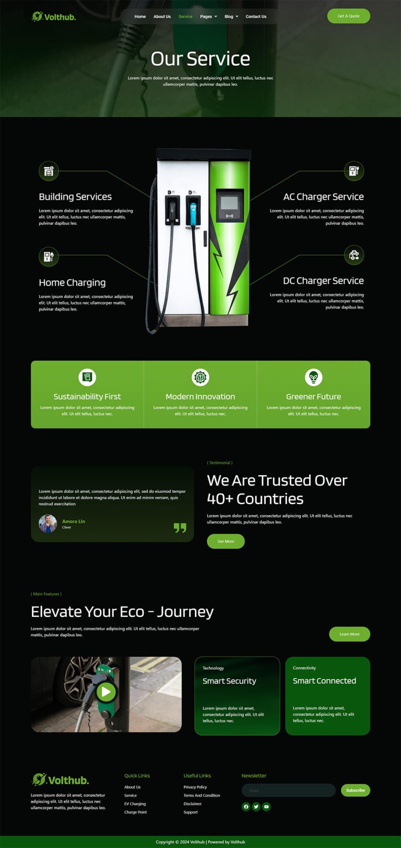 Volthub - EV Charging Station Elementor Template Kit by Kitpro ...