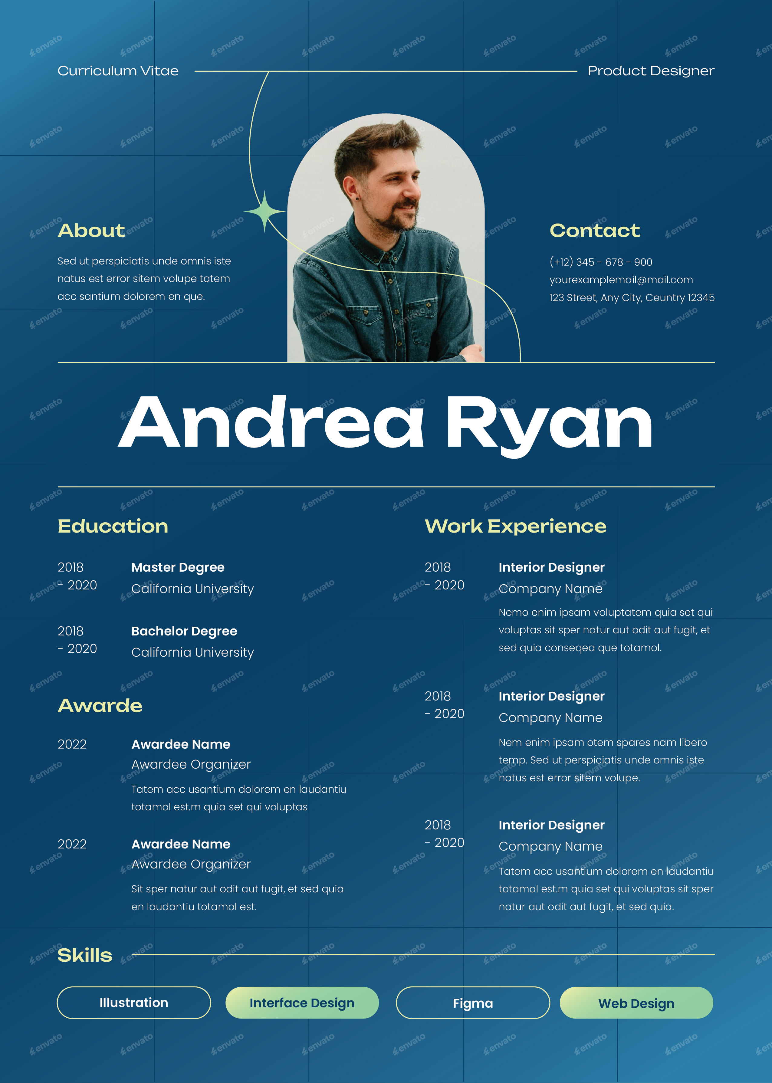 Modern Gradient CV Resume Pack, Print Templates | GraphicRiver
