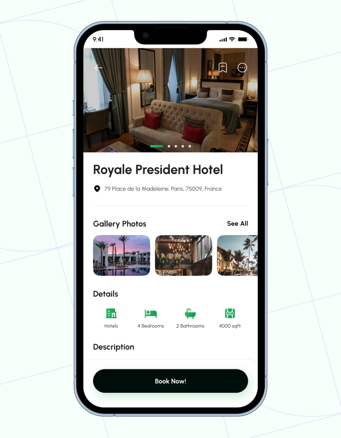 BookNest - Flutter Hotel Booking App UI Template | Figma Free by ImperiaThemes