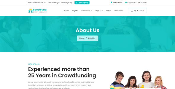 Boostfund Crowdfunding And Charity Aspnet Core And Mvc Bootstrap Template By Dexignzone