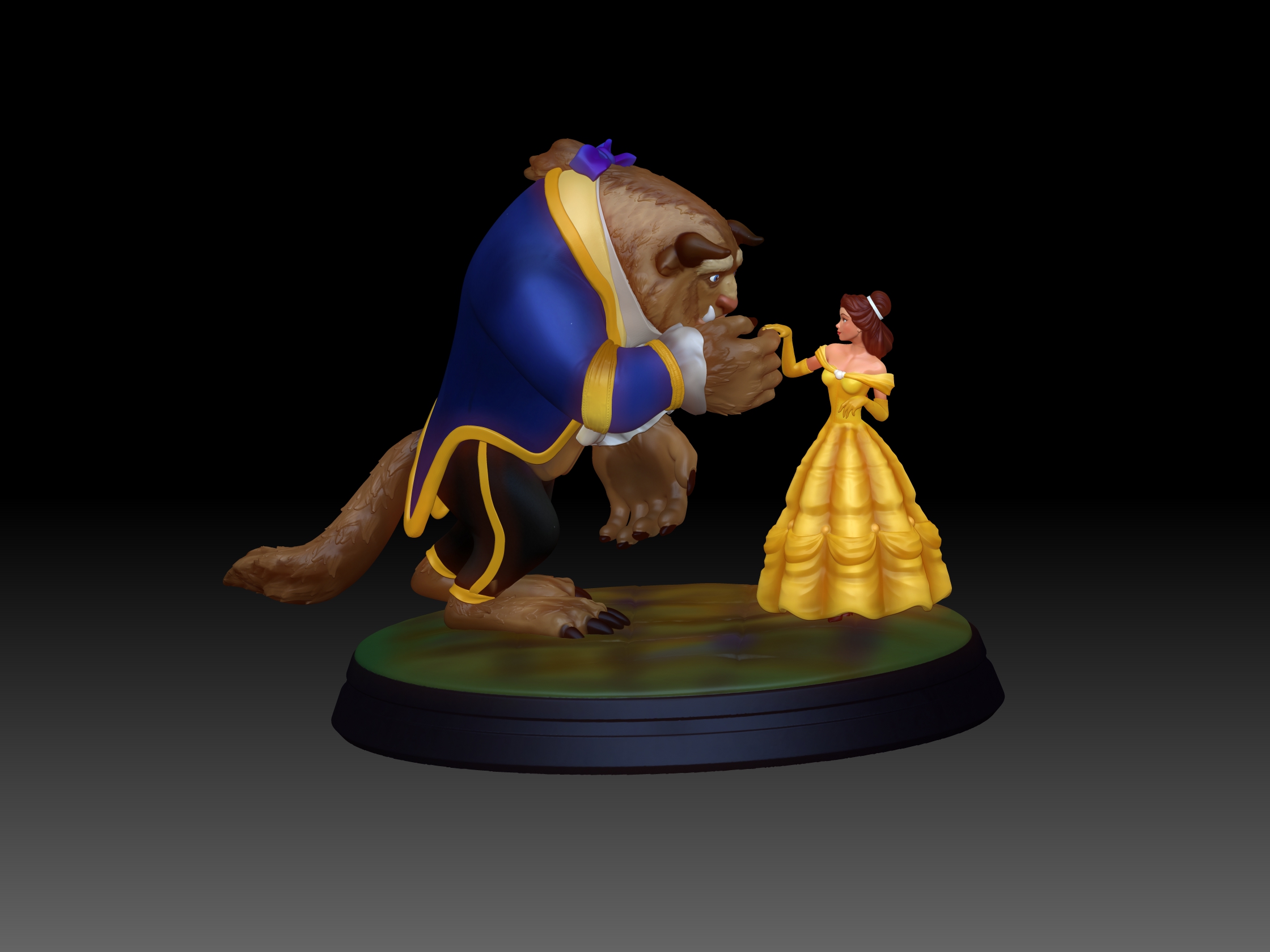 Beauty and the Beast 3D print model by playdesign | 3DOcean