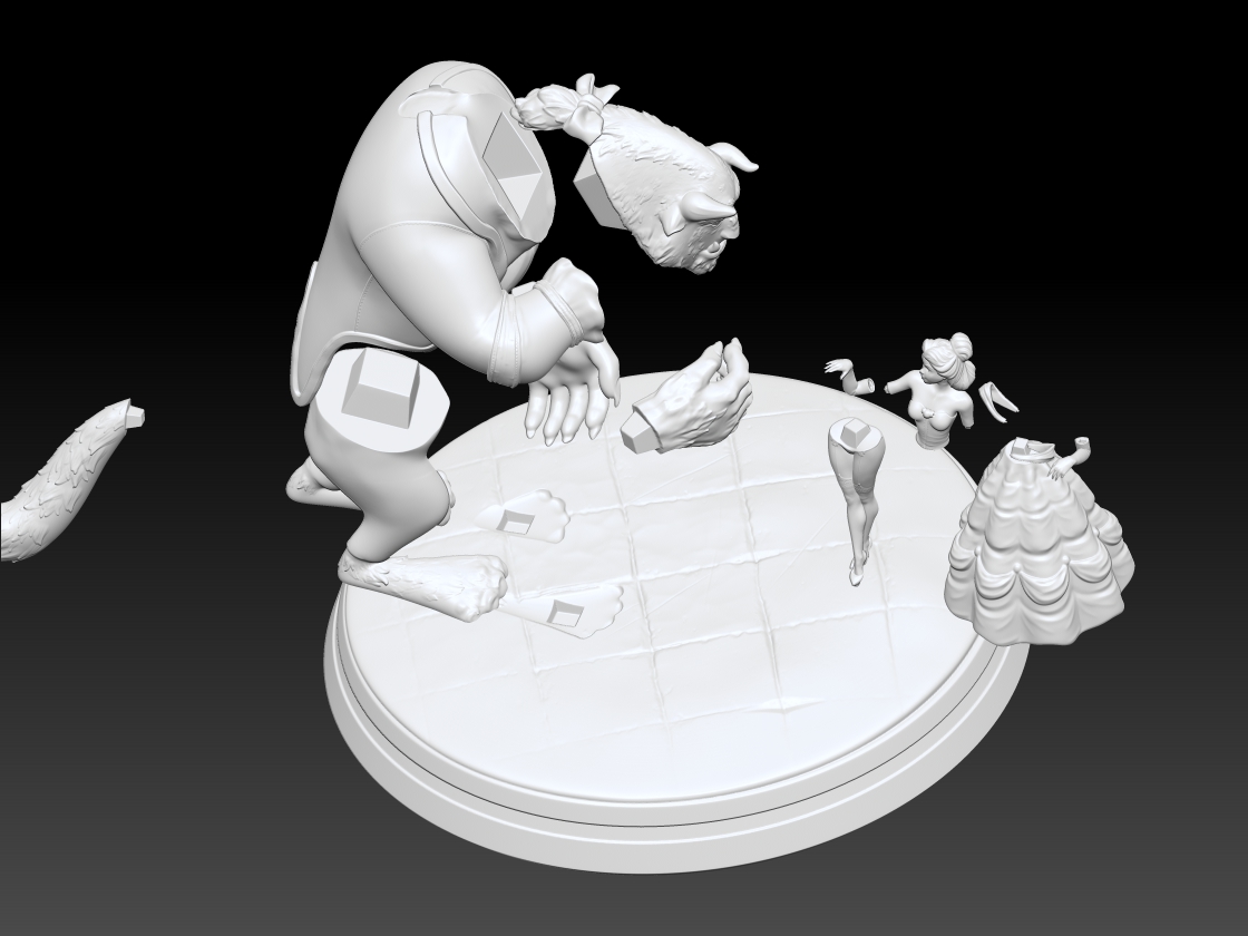 Beauty and the Beast 3D print model by playdesign | 3DOcean