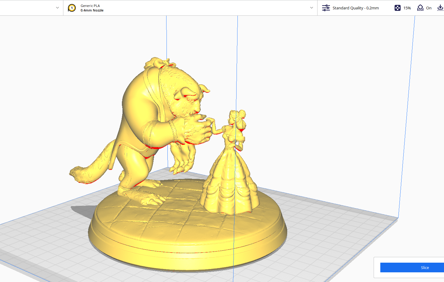 Beauty and the Beast 3D print model by playdesign | 3DOcean
