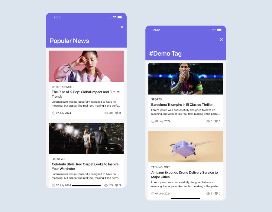 News Hour - Flutter News App for Android & iOS with Admin Panel by mrblab