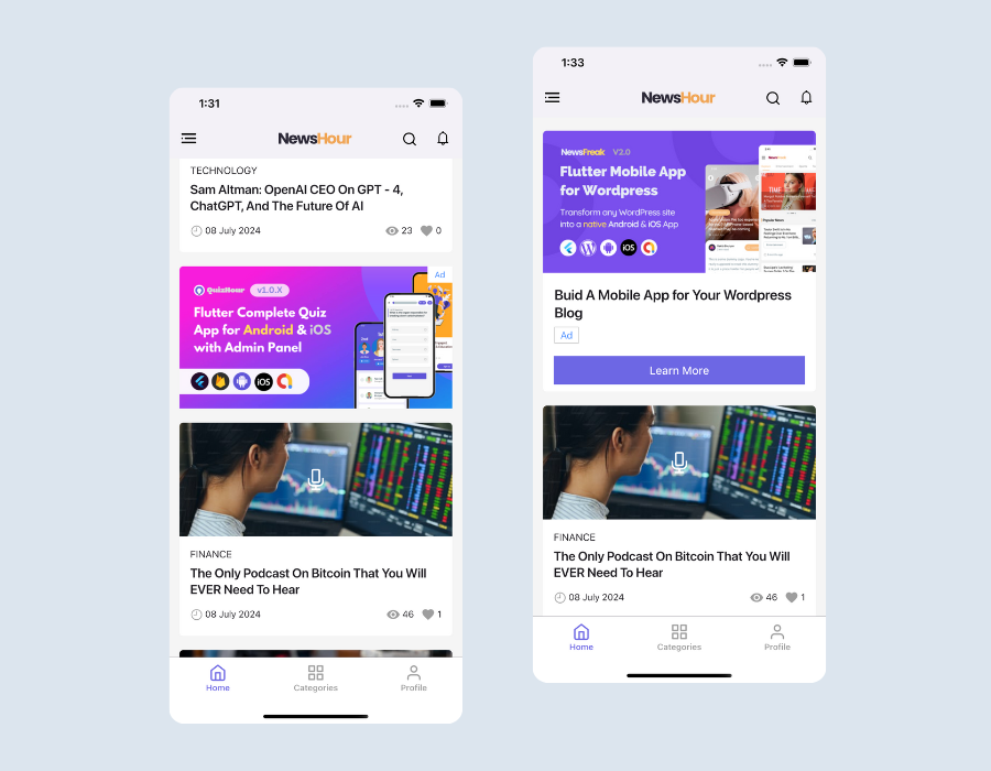 News Hour - Flutter News App for Android & iOS with Admin Panel by mrblab