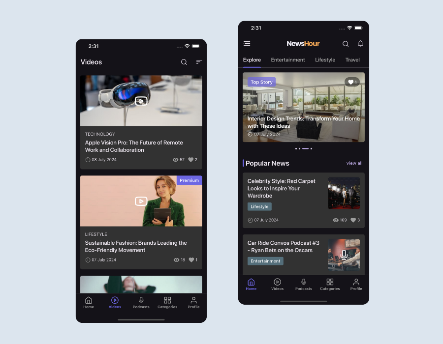 News Hour - Flutter News App for Android & iOS with Admin Panel by mrblab