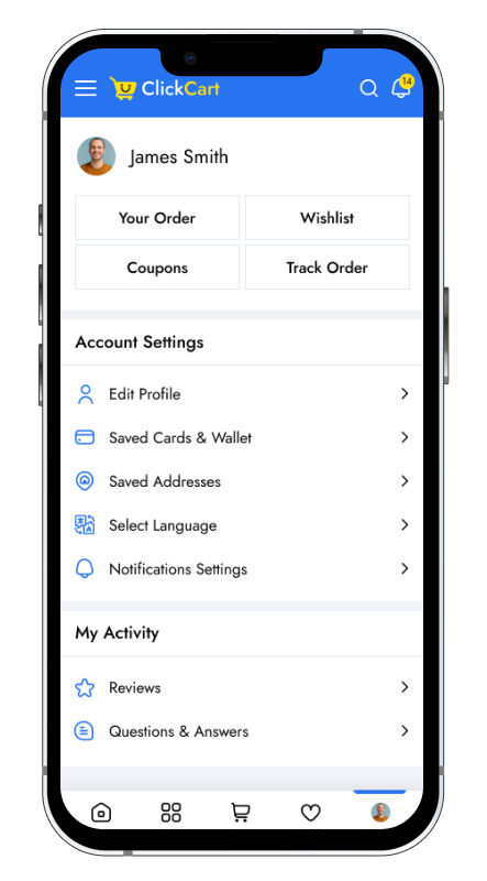 ClickCart - eCommerce Android Mobile App Template by IndianCoder | CodeCanyon