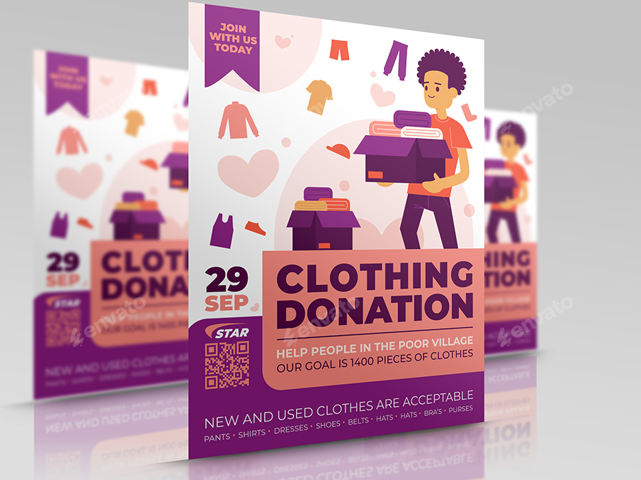 Homeless Clothing Drive Flyer Template, Print Templates | GraphicRiver