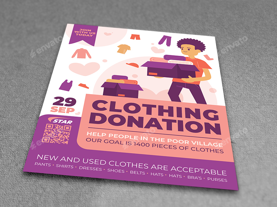 Homeless Clothing Drive Flyer Template, Print Templates | GraphicRiver