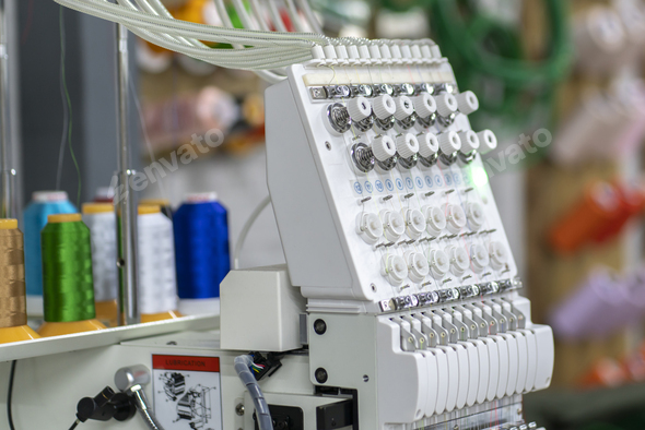 automatic high technology sewing machine Stock Photo by MikeShots ...