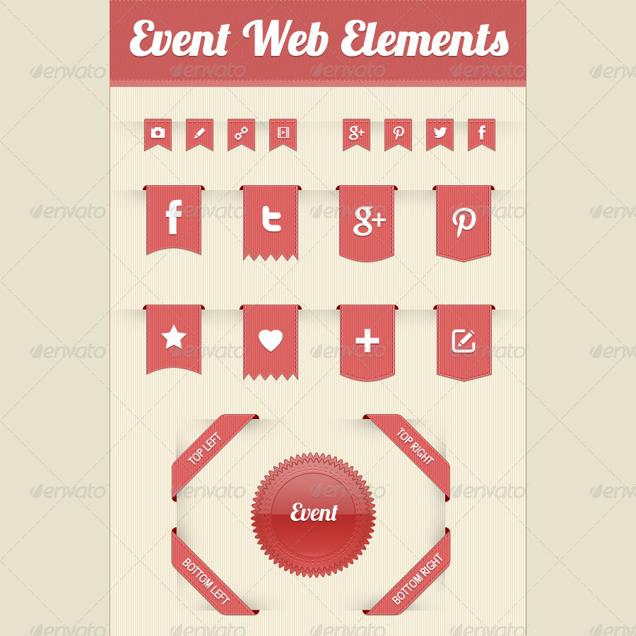 Event Web Elements, Web Elements | GraphicRiver
