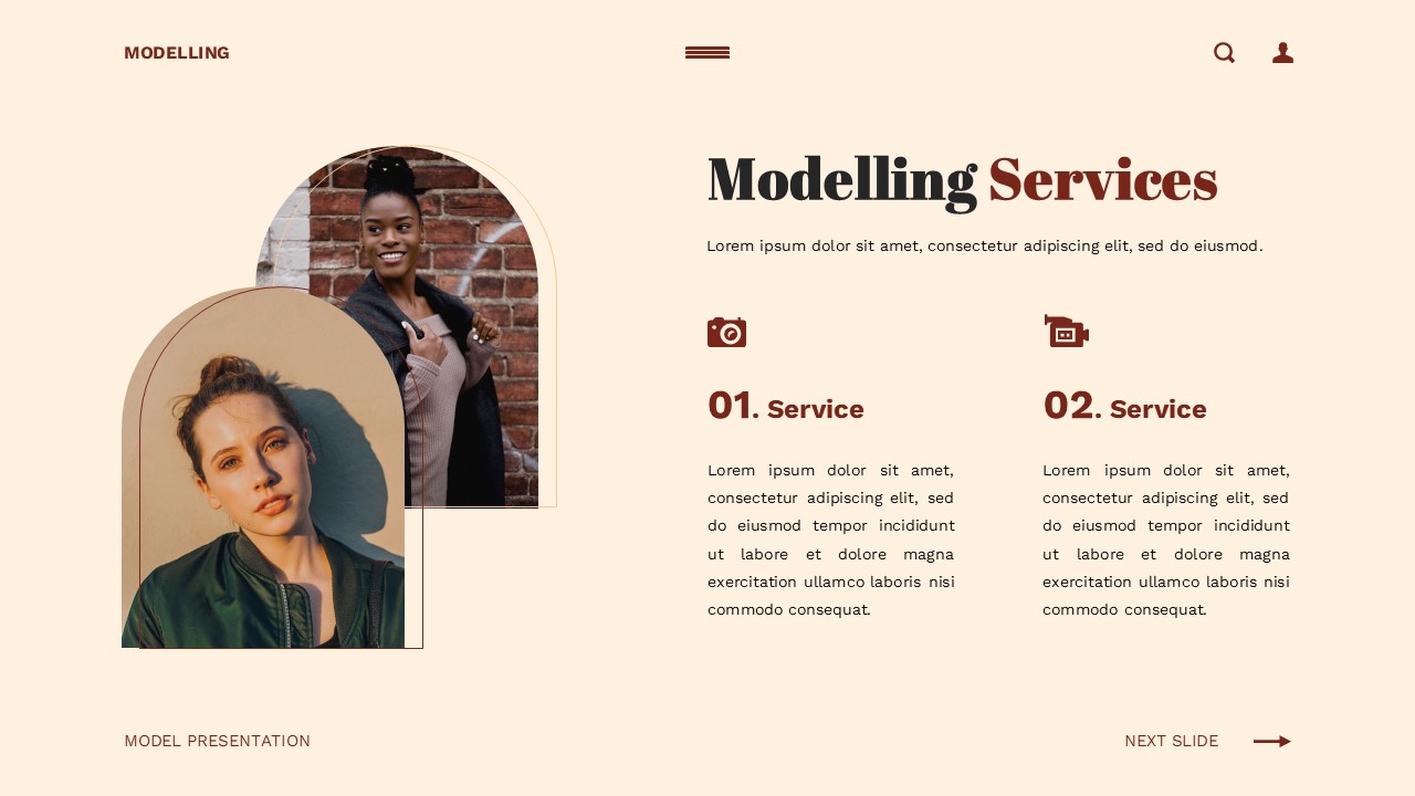 Modelling - Model Google Slide Templates, Presentation Templates ...