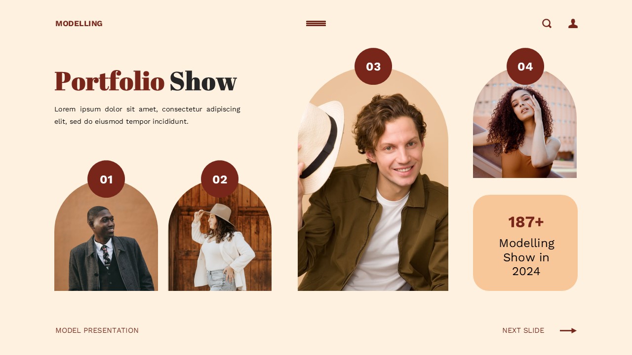 Modelling - Model Google Slide Templates, Presentation Templates ...