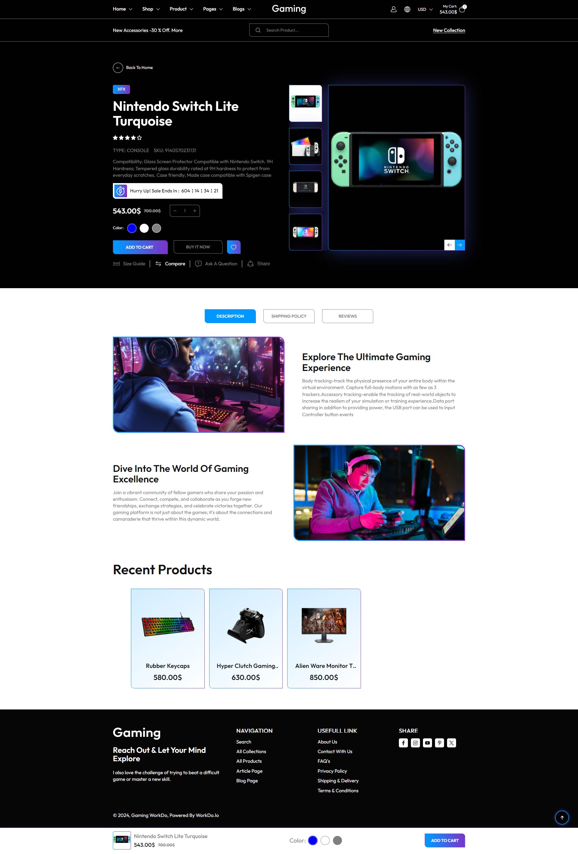 Gaming - Shopify 2.0 eCommerce Theme by WorkDo | ThemeForest