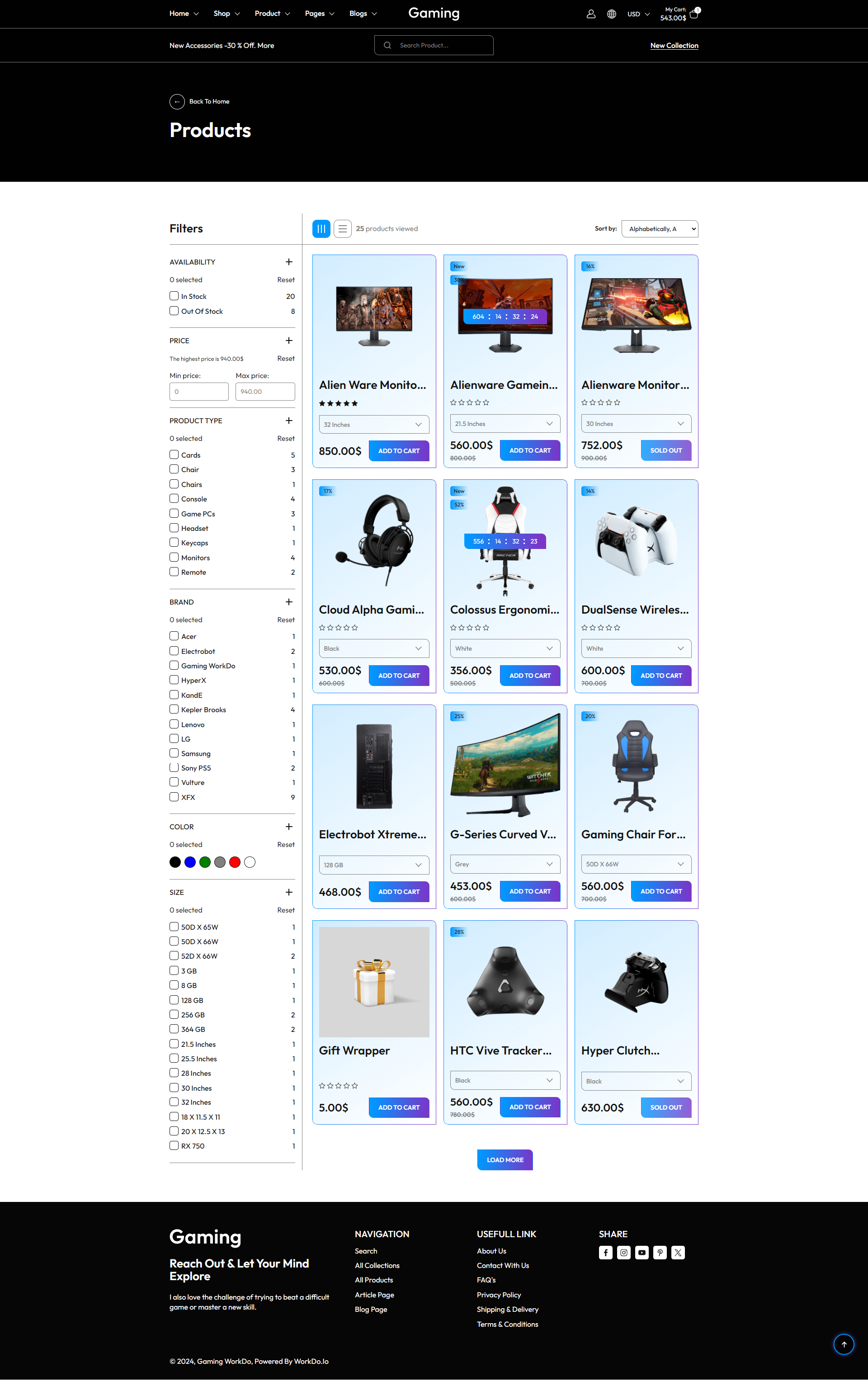 Gaming - Shopify 2.0 eCommerce Theme by WorkDo | ThemeForest