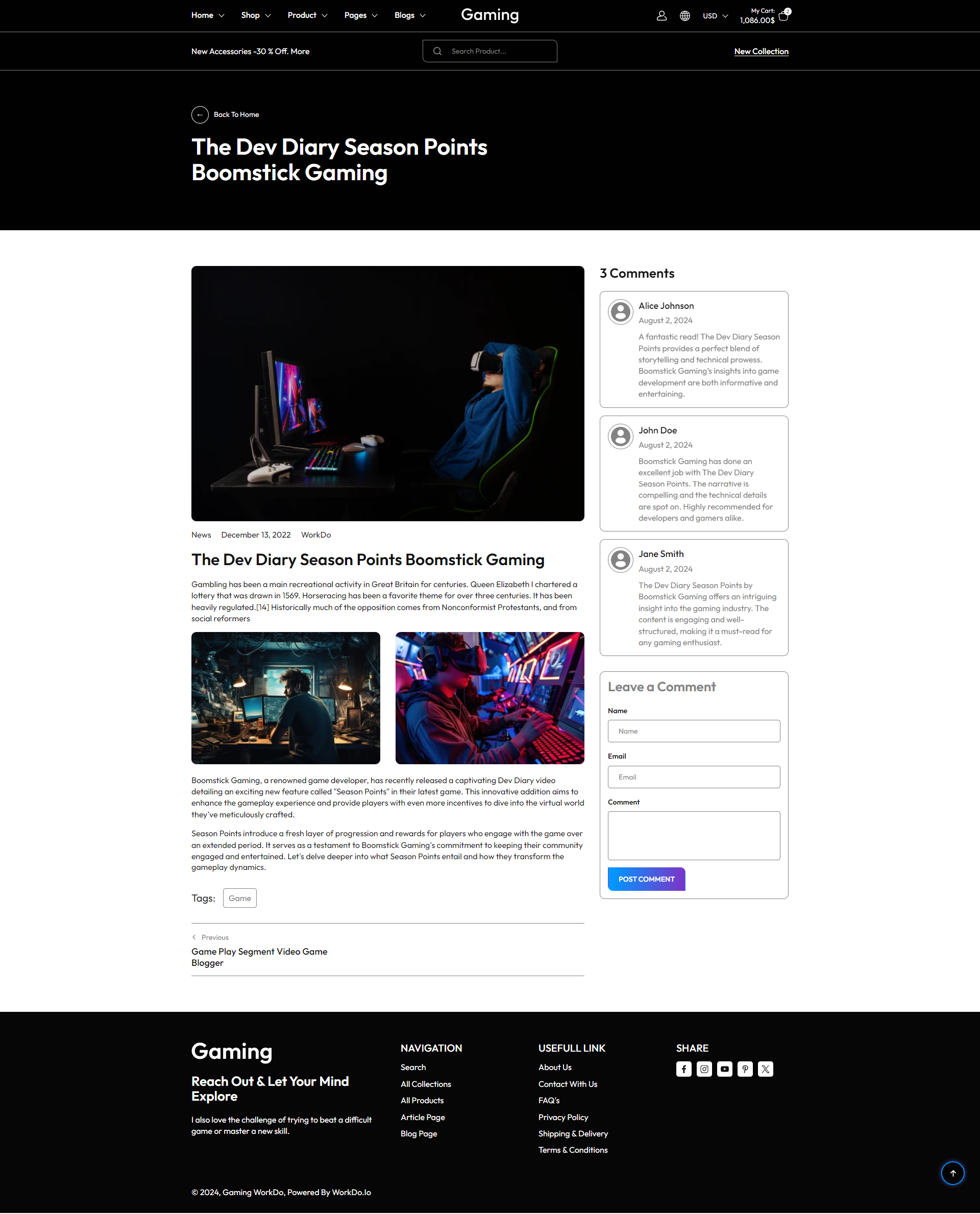 Gaming - Shopify 2.0 eCommerce Theme by WorkDo | ThemeForest