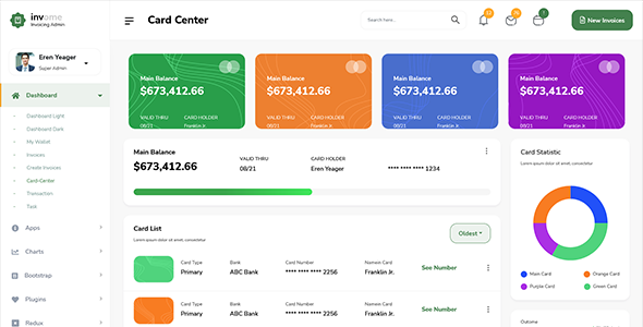 Invome - React (Vite) Invoicing Admin Dashboard Template by dexignlabs