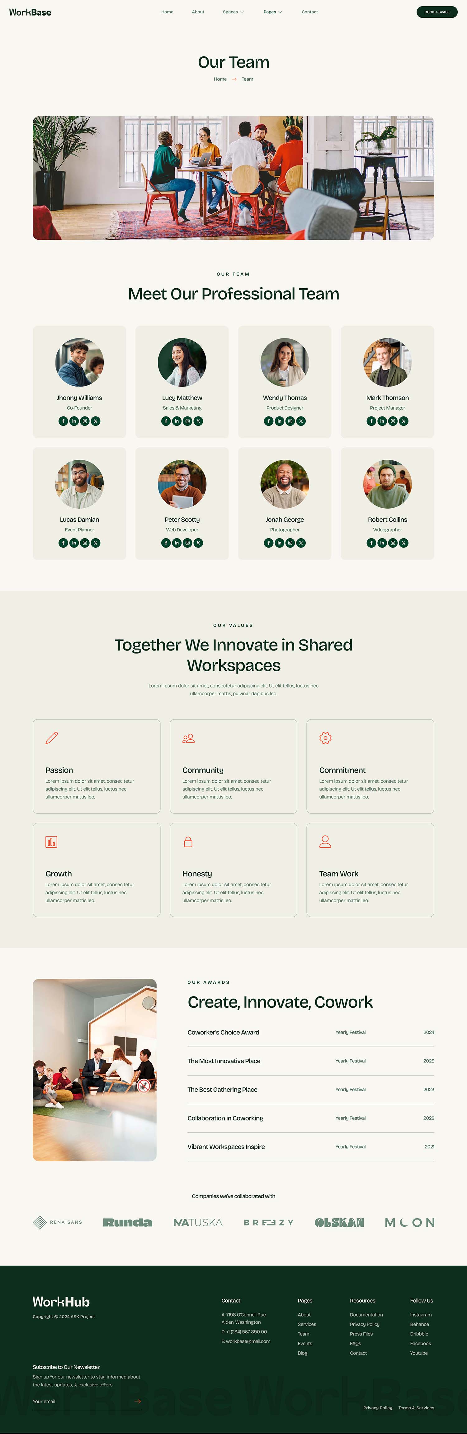 WorkBase - Coworking & Creative Space Elementor Template Kit by askproject