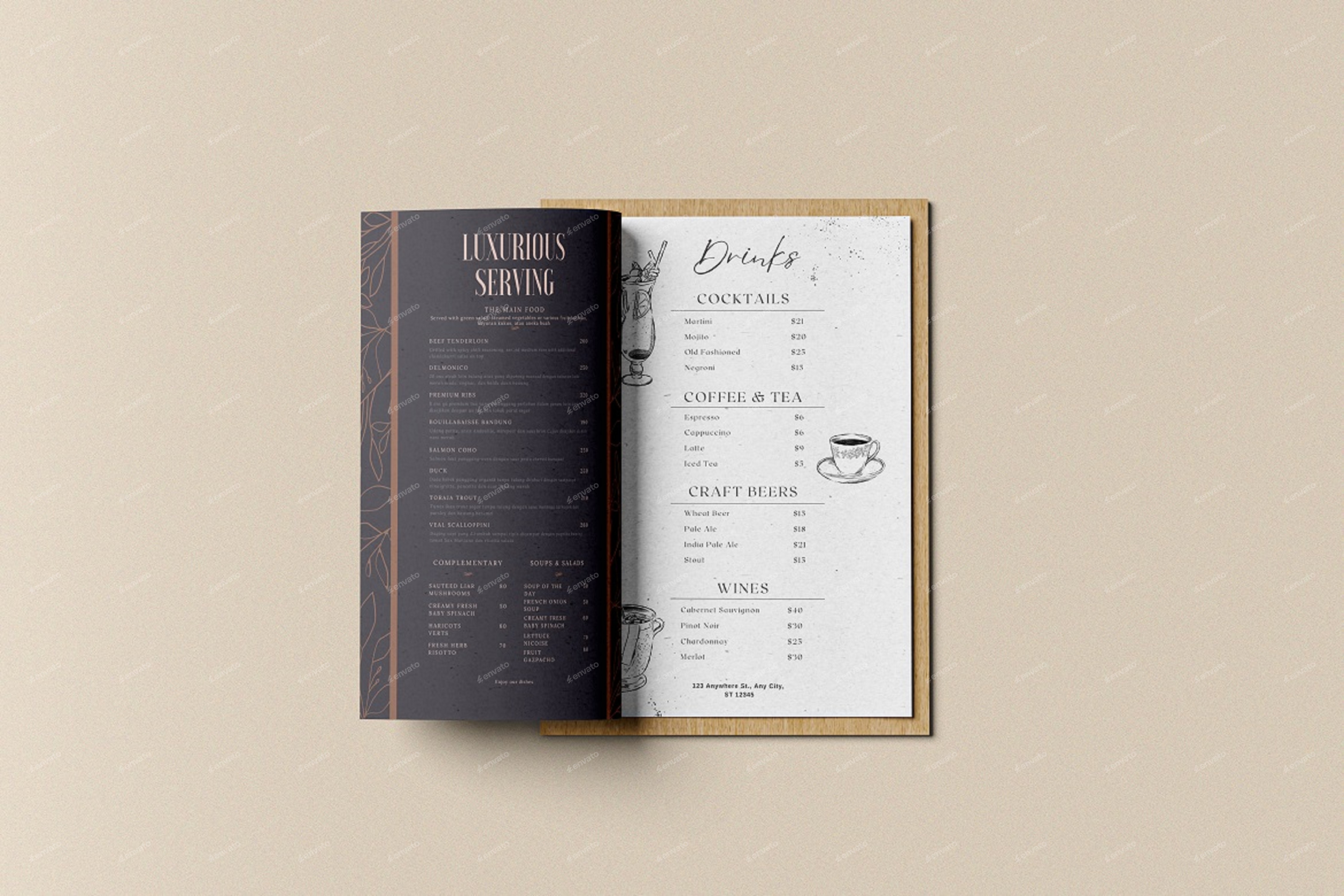 Restaurant Menu Mock-Ups, Graphics | GraphicRiver