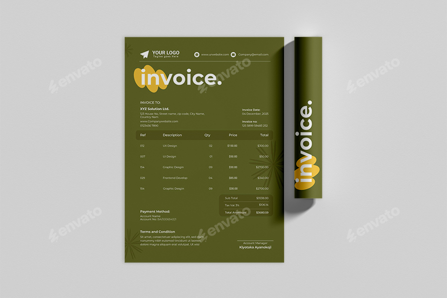 Invoice, Print Templates | GraphicRiver