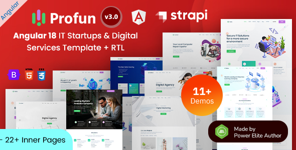 Profun - Angular 18+ IT Services & Startup Agency Template by EnvyTheme