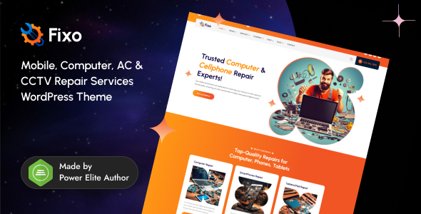 Fixo - Mobile & Computer Repair Services Elementor WordPress Theme by EnvyTheme