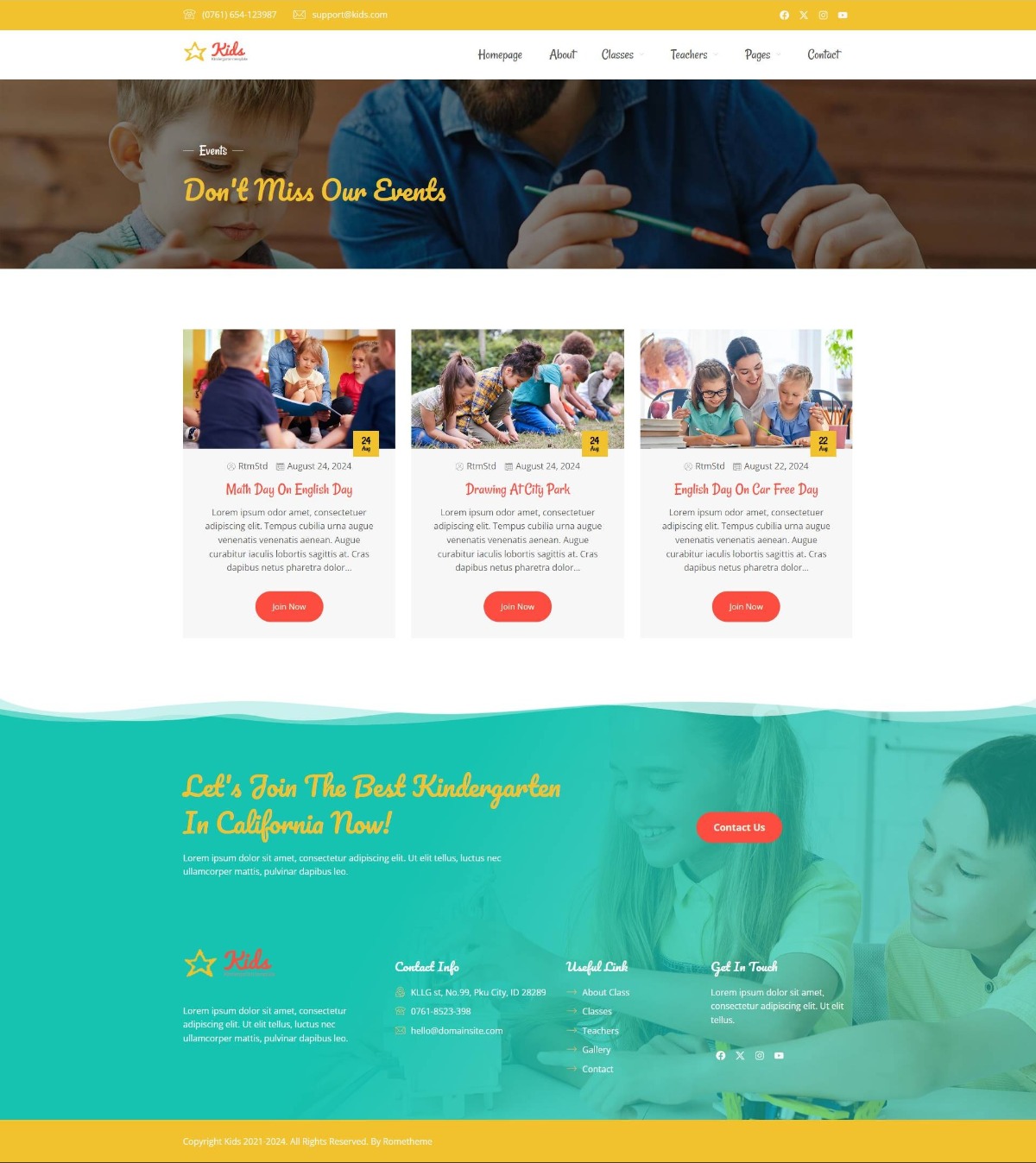 Kids - Kindergarten & Child Care Elementor Template Kit by Rometheme