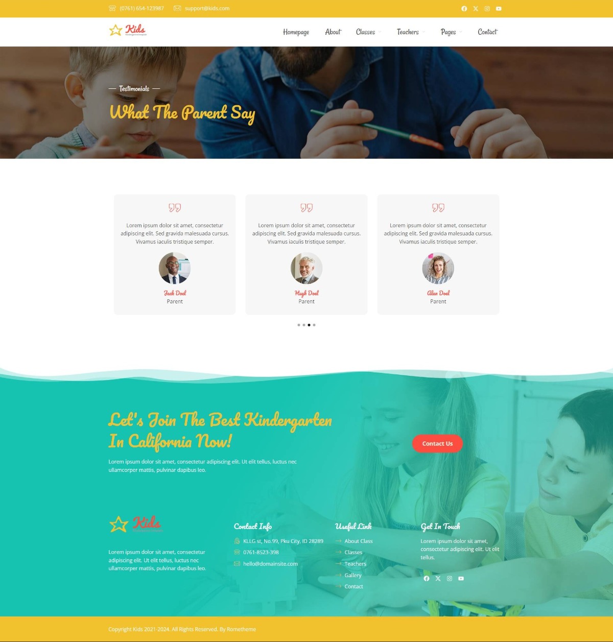 Kids - Kindergarten & Child Care Elementor Template Kit by Rometheme