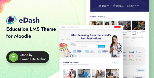 eDash - Education LMS Theme for Moodle 4+ by EnvyTheme | ThemeForest