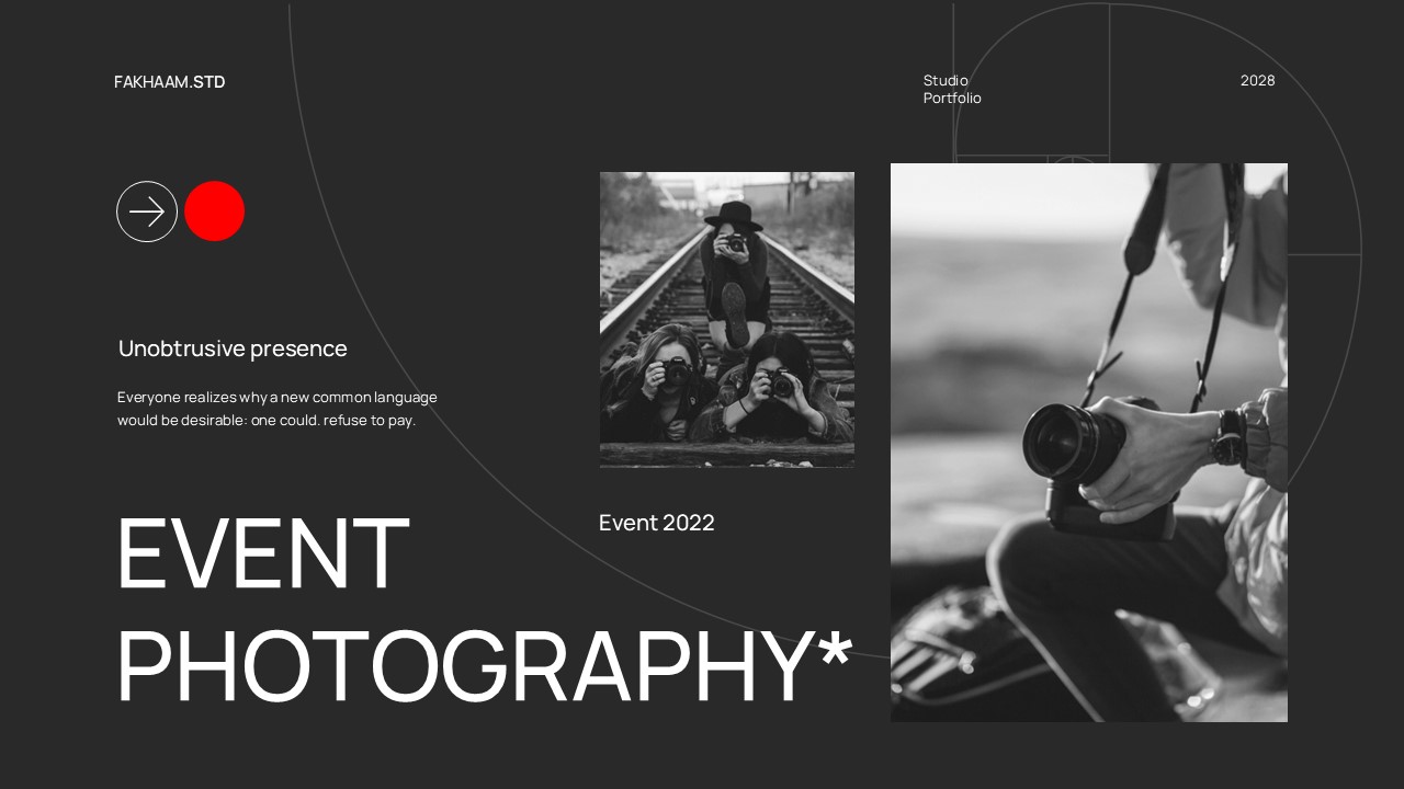 Black Red Modern Minimalist Photography Company Portfolio PowerPoint ...