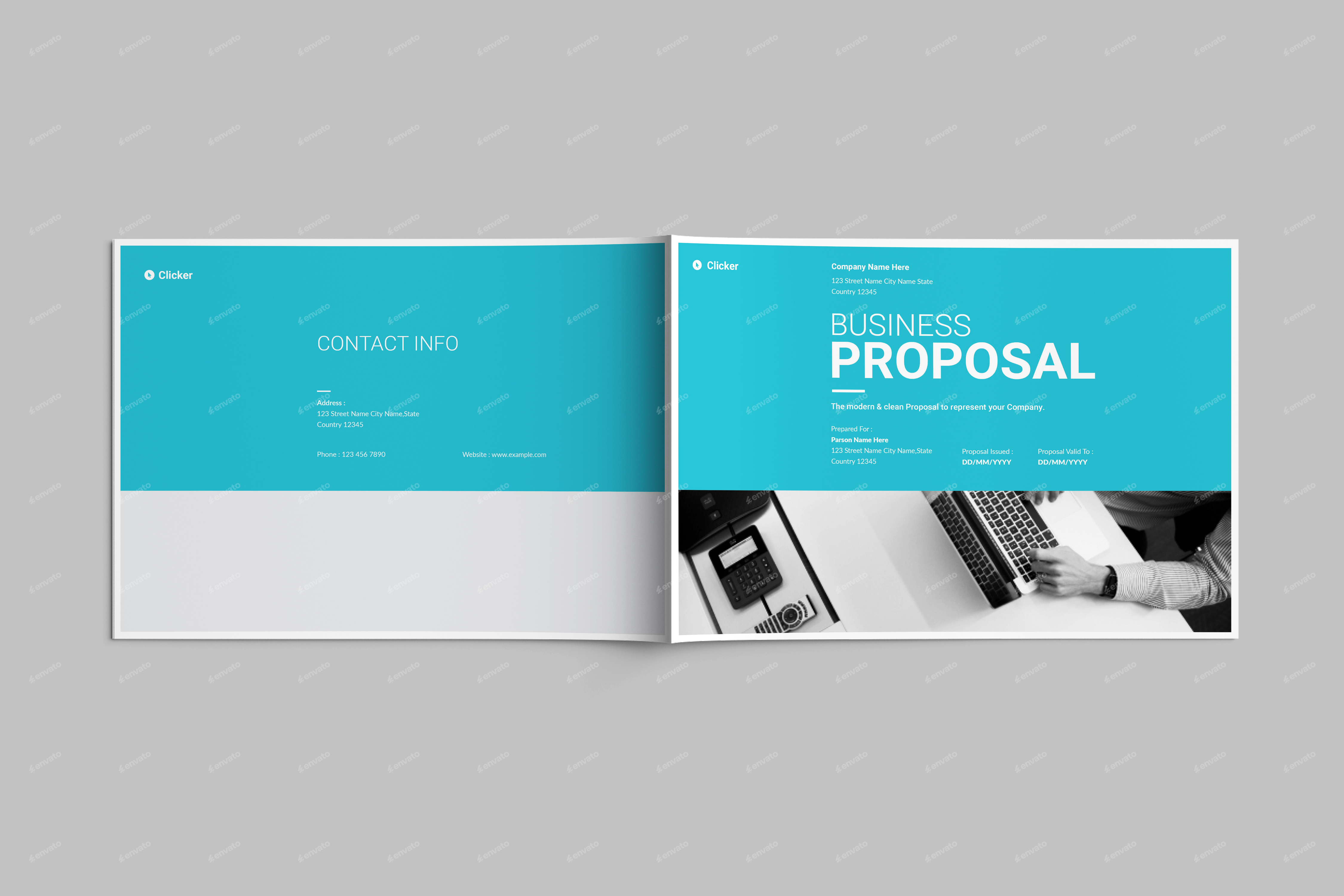 Business Proposal Template Landscape, Print Templates | GraphicRiver
