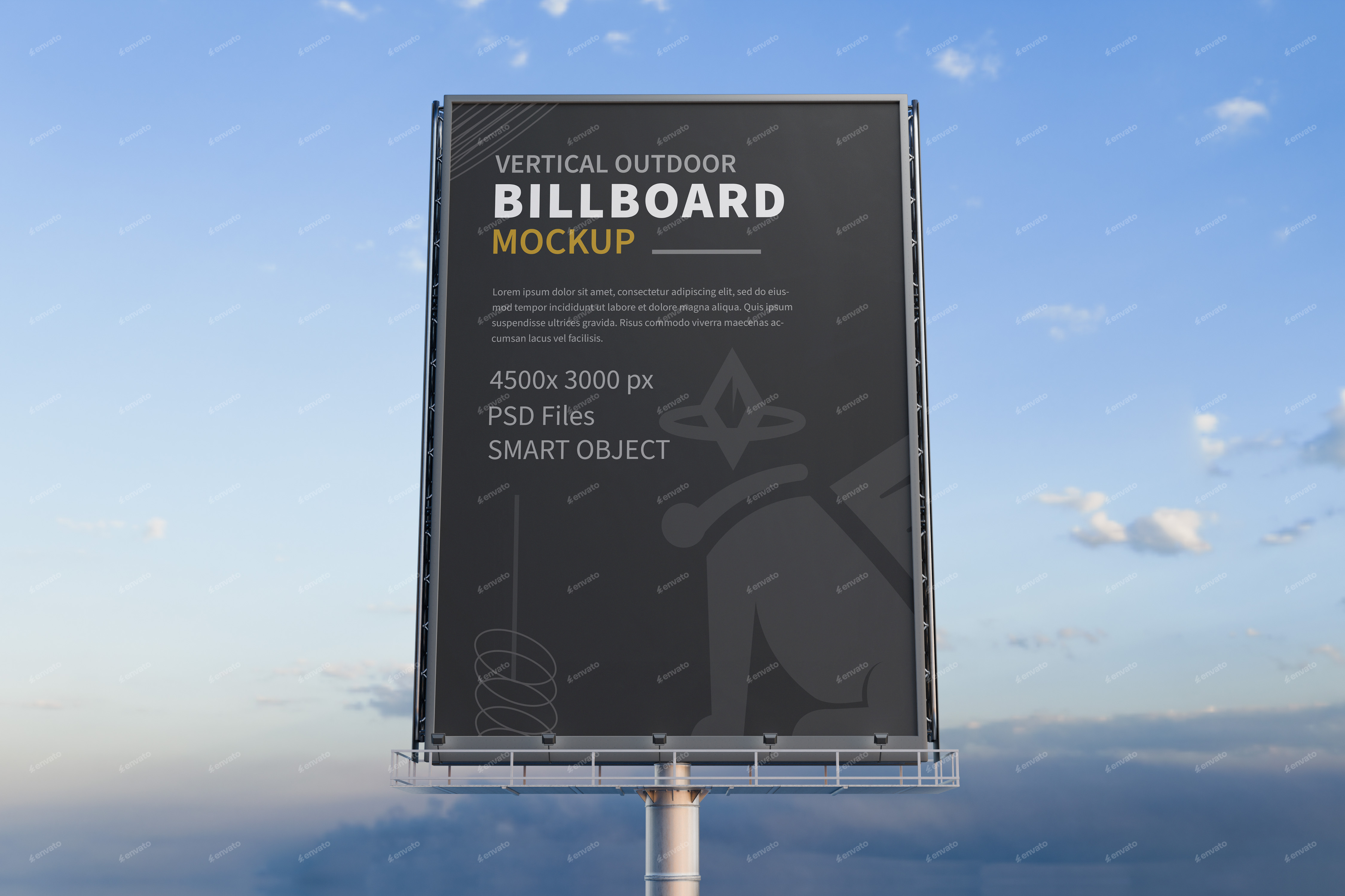 Vertical Billboard Mockup, Graphics | GraphicRiver
