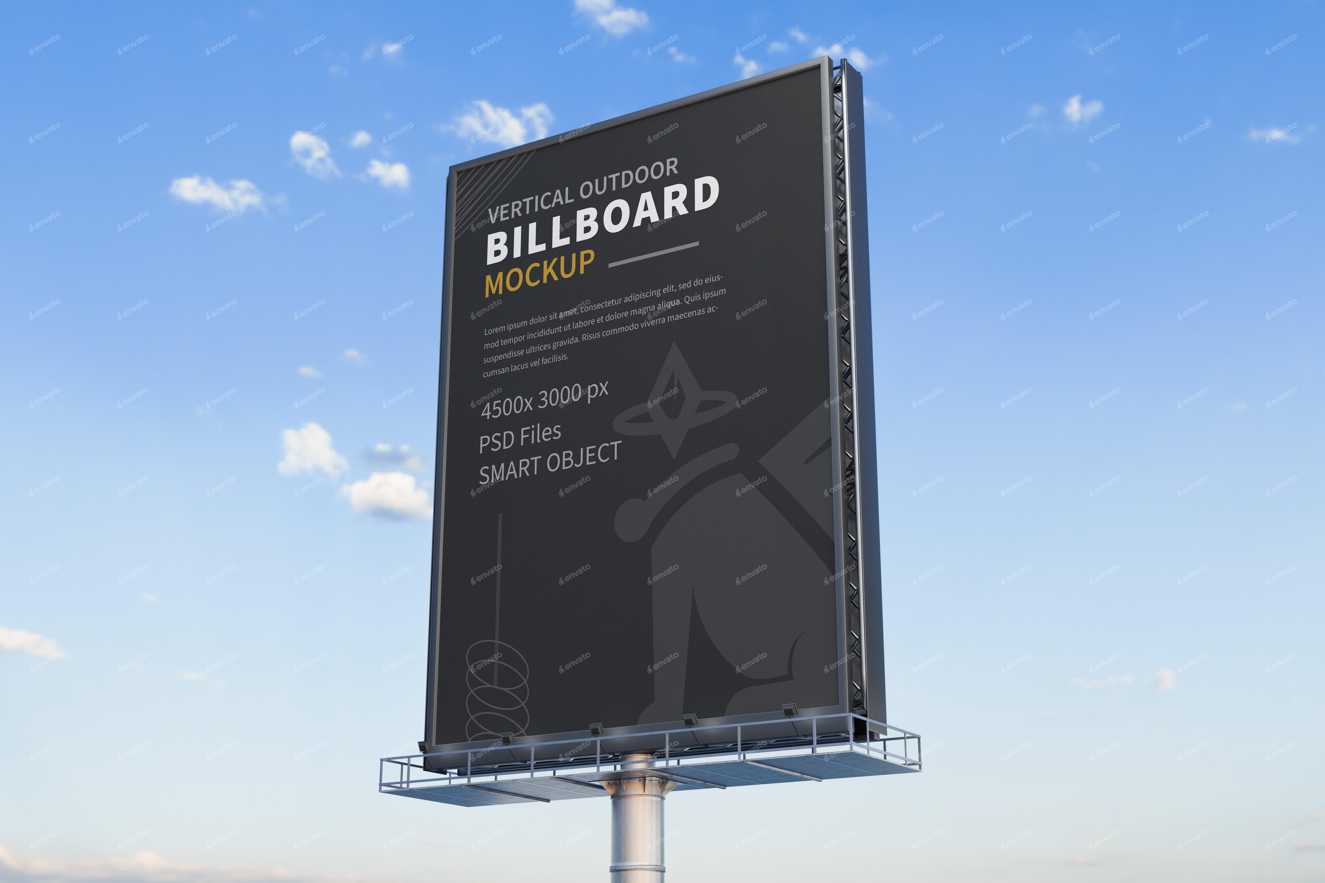 Vertical Billboard Mockup, Graphics | GraphicRiver